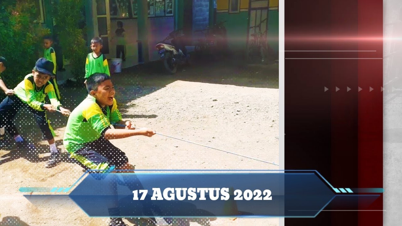 Lomba tarik tambang 17 agustus anak-anak SDN 1 Kumbangsari
