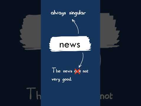 Is “news” singular or plural?