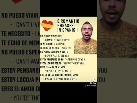 Romantic phrases Spanish and English
