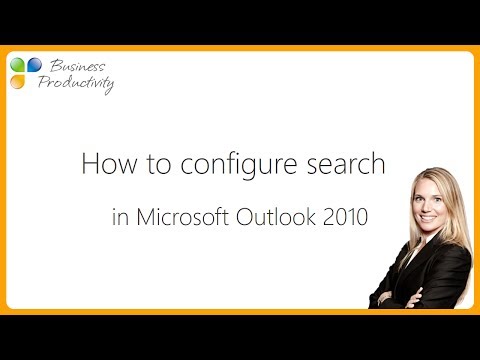 How to configure search in Microsoft Outlook 2010