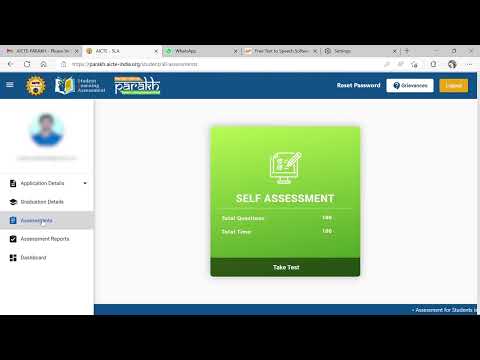 AICTE PARAKH - REGISTRATION STEP 2 - STUDENT
