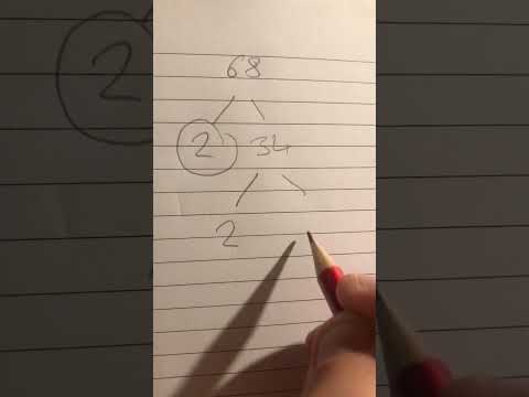 Writing 68 as a product of its prime factors #gcse #mathematics #asmr