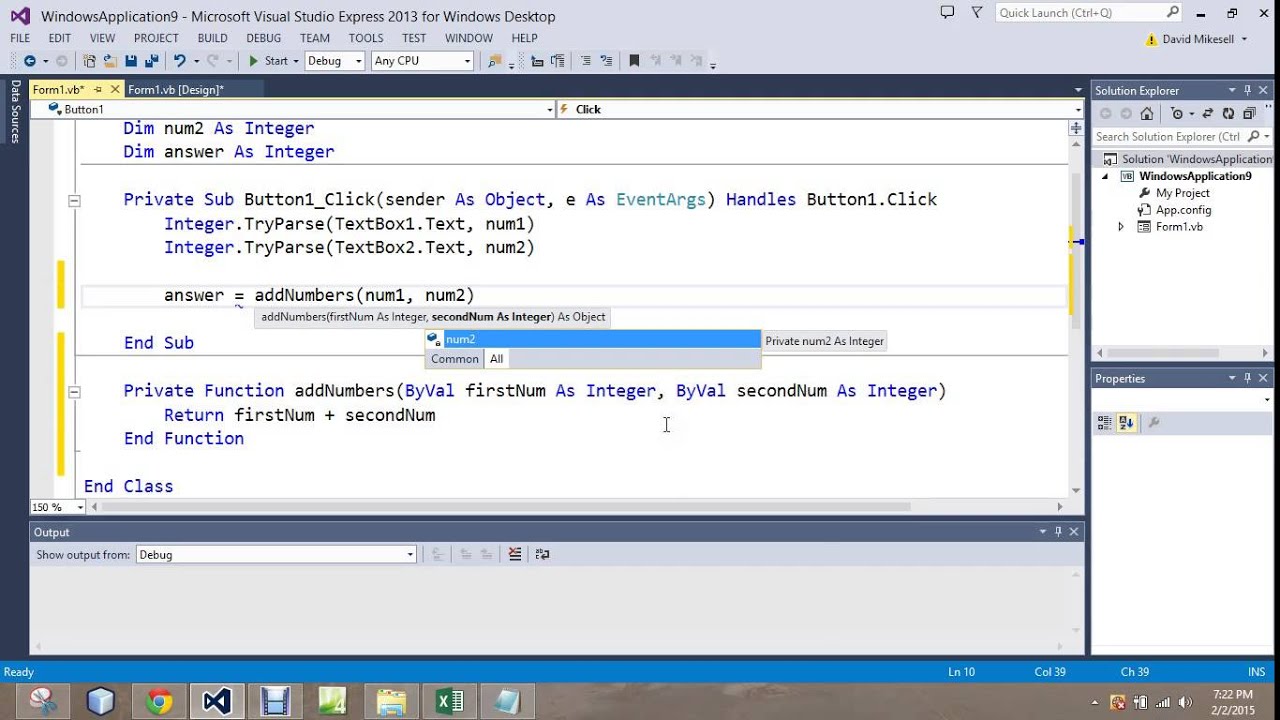 VB Function   Calling to It