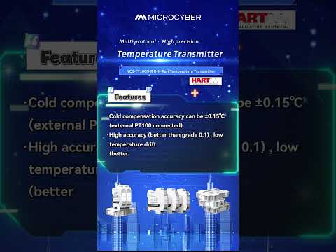 🎯🎯NCS-TT106H-R HART Double Channel Din Rail Temperature Transmitter