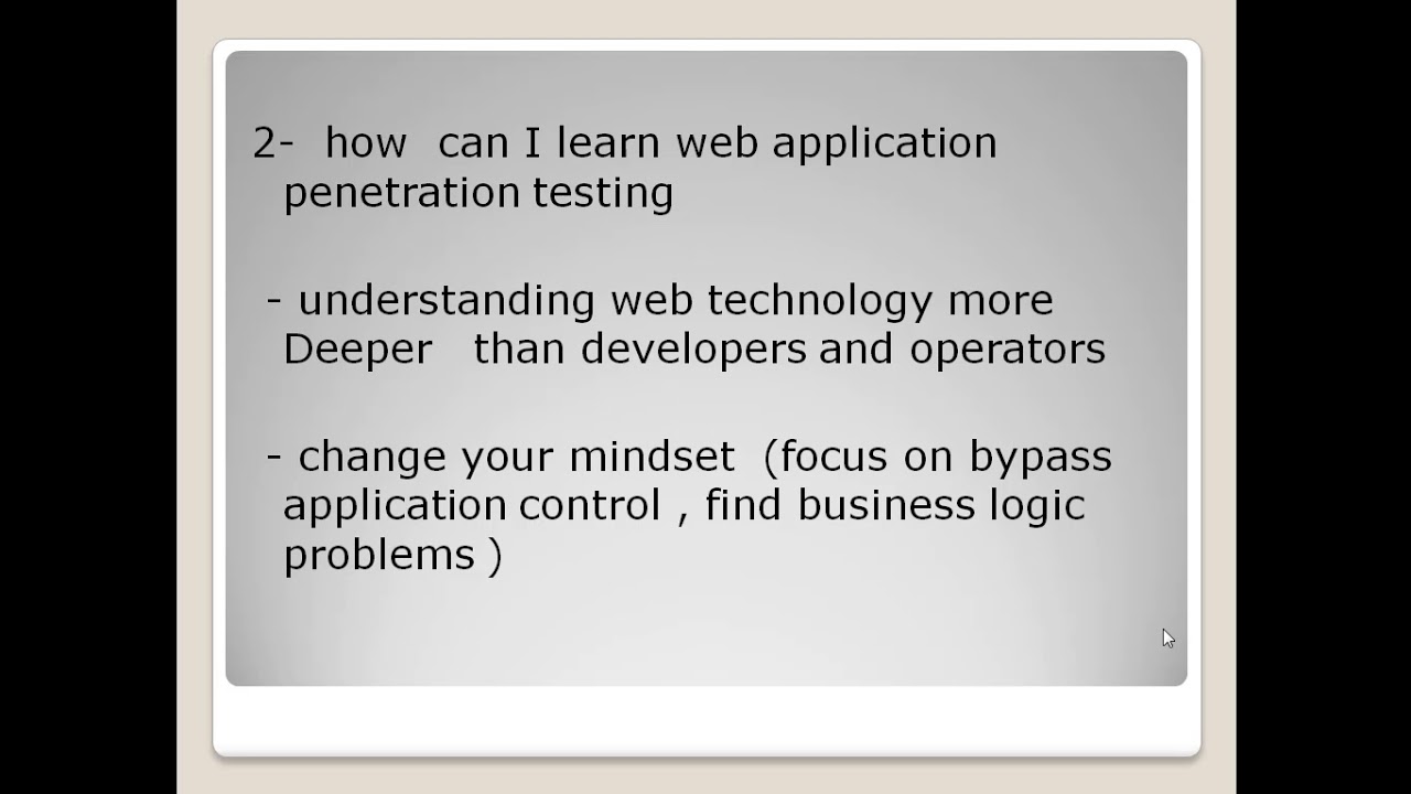 1 - Web application penetration testing  - introduction
