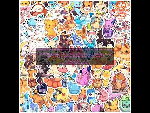 1005005317340244 10 30 50 100pcs Kawaii Pokemon Anime Cartoon Stickers Cute Aesthetic D