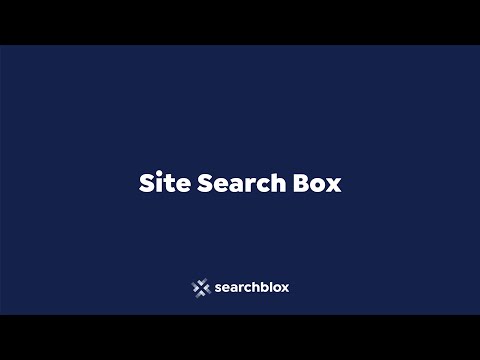 Site Search Box - SearchBlox