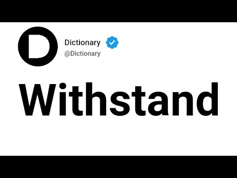 Withstand Meaning In English