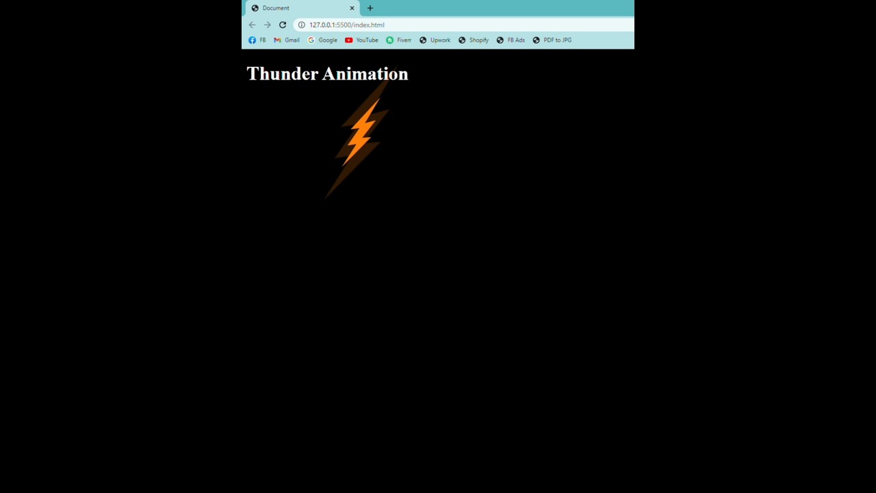 Thunder Animation  HTML and CSS tutorial for beginners 2023 #shorts #coding #shortsfeed #viral