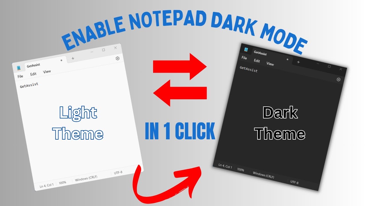 Unlock the Dark Theme: Enable Notepad Dark Mode Made Easy! 💻✨ #getassist