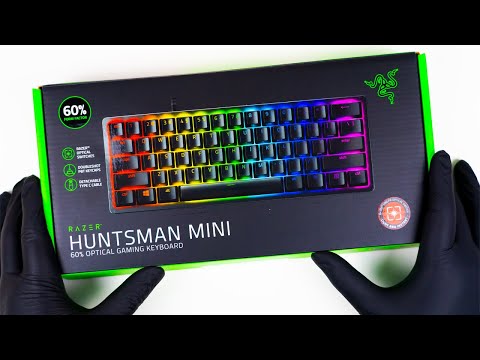 Razer Huntsman Mini 60 Percent Gaming Keyboard Unboxing + Gameplay - ASMR