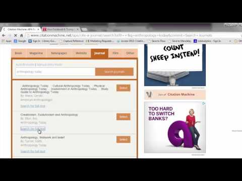 A Brief Introduction to Citation Machine