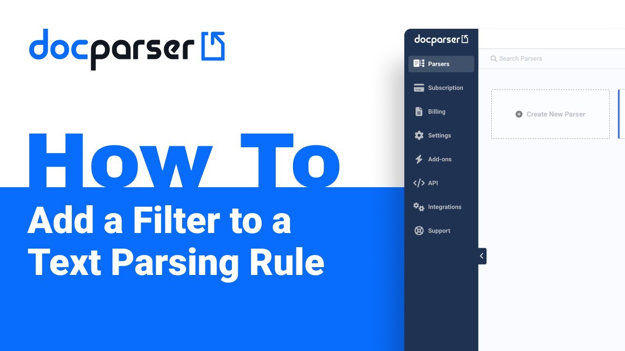 Docparser Academy: How to Add a Filter to a Text Parsing Rule
