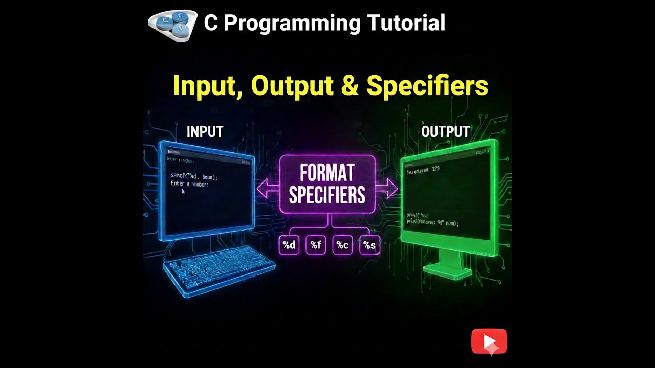 C Programming Tutorial | Input | Output | Specifier with example