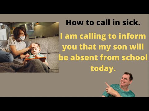 Free English lesson: How to call in sick from school/work.
