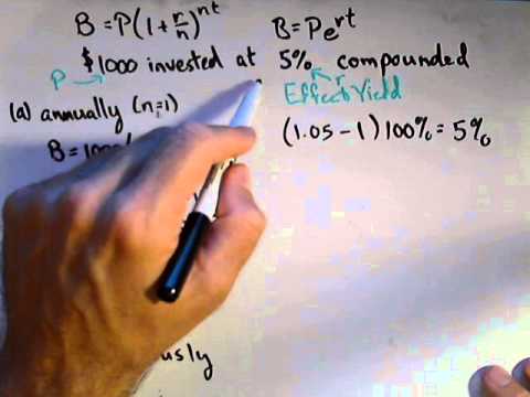 Using Financial Formula for Compounding and Finding Effective Yield (APY)