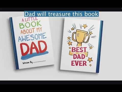 A Little Book About My Awesome Dad - Fill In The Blank Hardcover Book With Prompts For Kids - Bear
