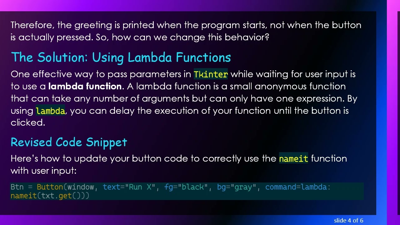 How to Effectively Pass Parameters in Tkinter Using Python
