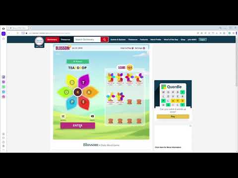 Blossom Daily Word Game Merriam Webster July 23, 2023
