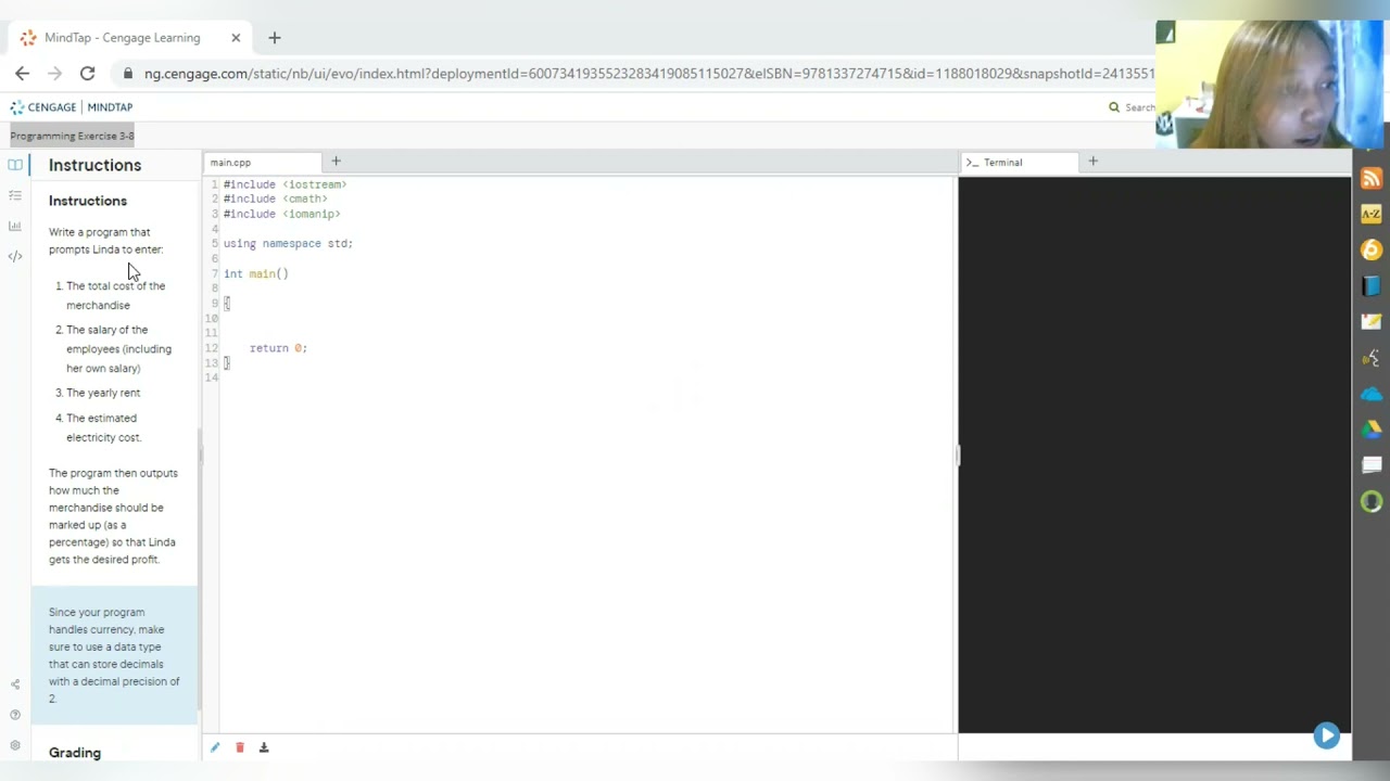Programming Exercise 3-8
