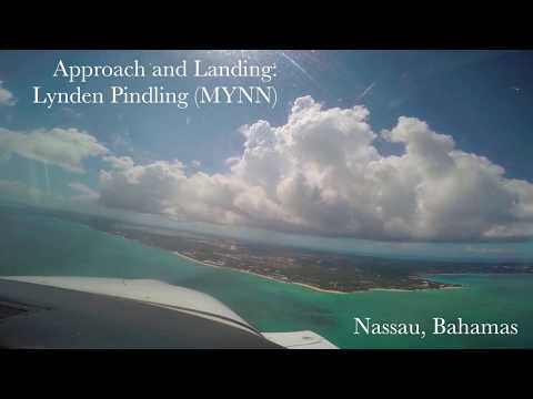 Cockpit View - Approach and landing at Lynden Pindling International Airport (MYNN) in a Cessna 182