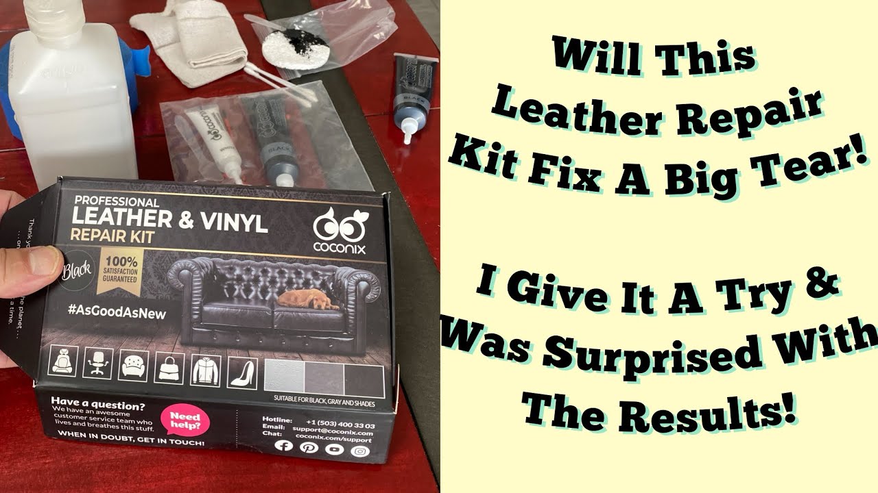COCONIX Leather Care PRO Professional Black Leather & Vinyl Repair Kit
