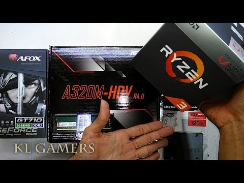AMD Ryzen 3 2200G ASRock A320M HDV R4.0 8GB DDR4 Kingston A400 AFOX GT710 2G GAMING RIG 2019