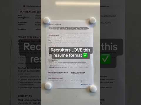 Use this resume format in 2025 #resumetips #resumetemplate #resume #resumeadvice #shorts