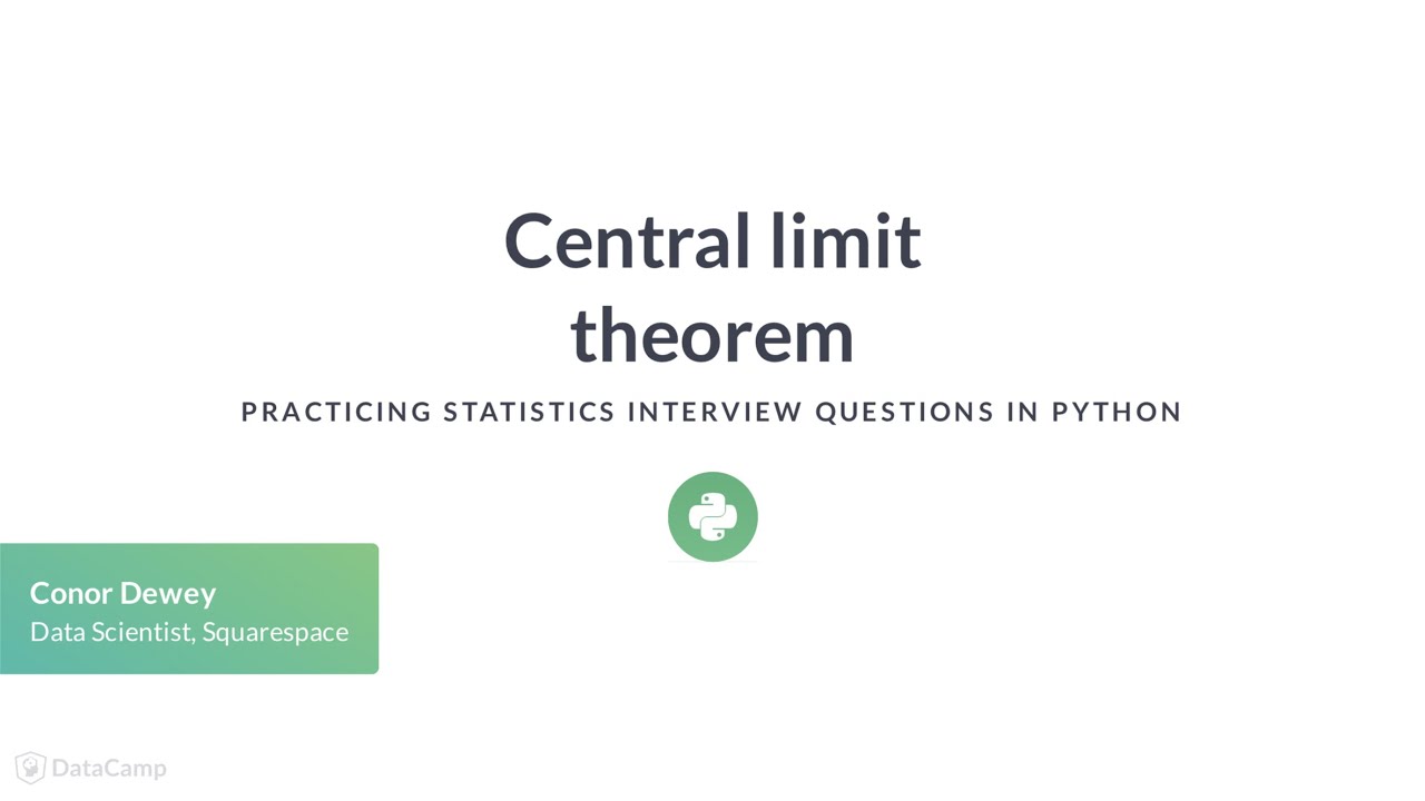Python Tutorial: Central limit theorem
