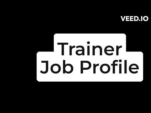 Trainer Job Profile 1