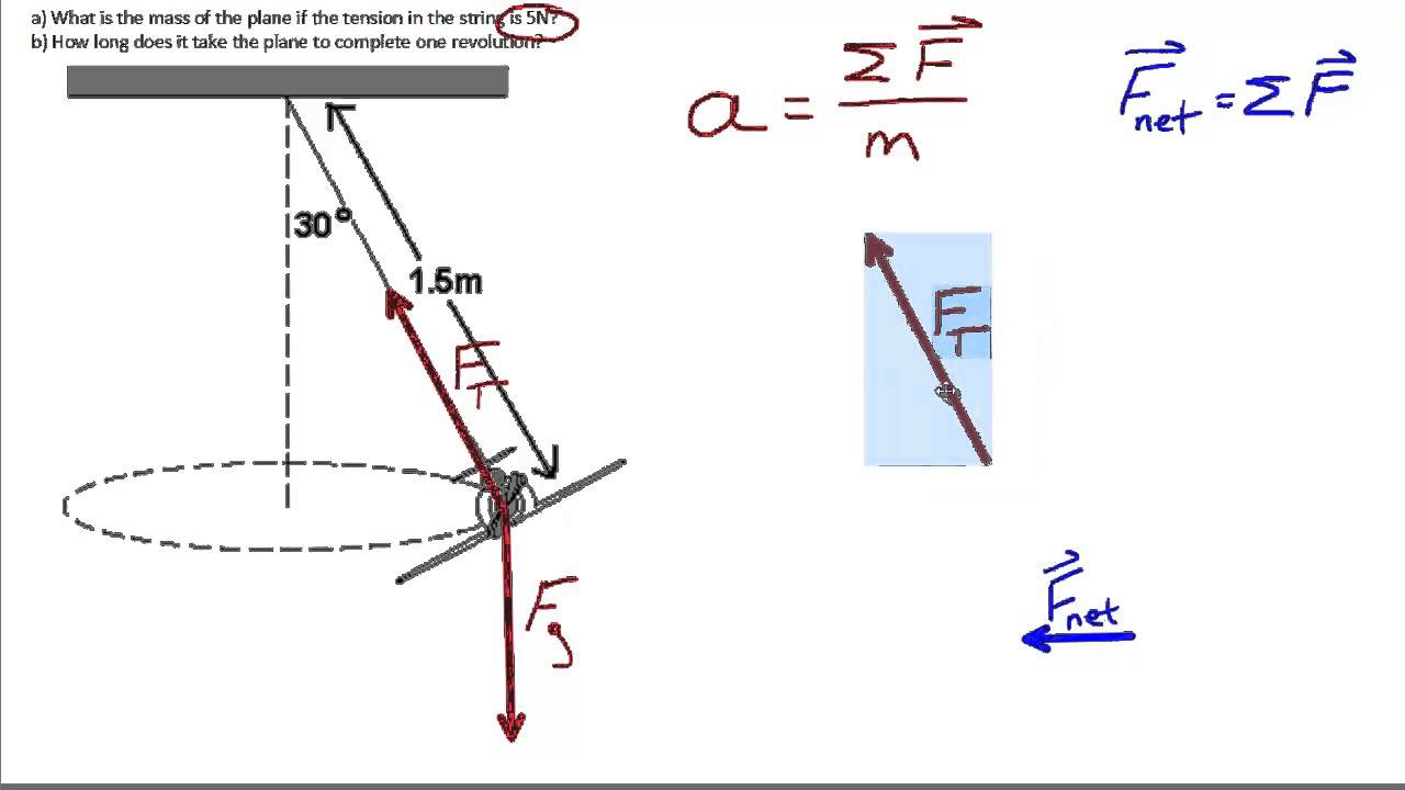 Circular Motion - Plane on a String Part 1