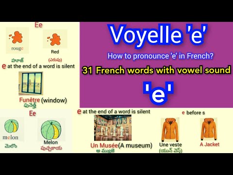 French Vowel 'e' | How to pronounce the letter 'e' in French? #frenchforbeginner #frenchvocabulary