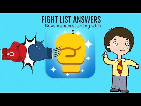 Boys names starting with S fight list answers