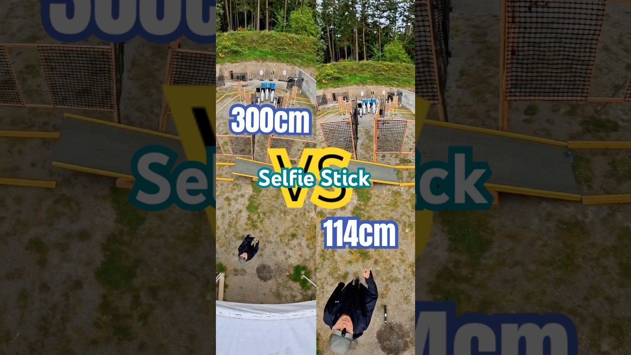 Length Matters - 300cm extended selfie stick VS 114cm standard selfie stick #selfie #insta360