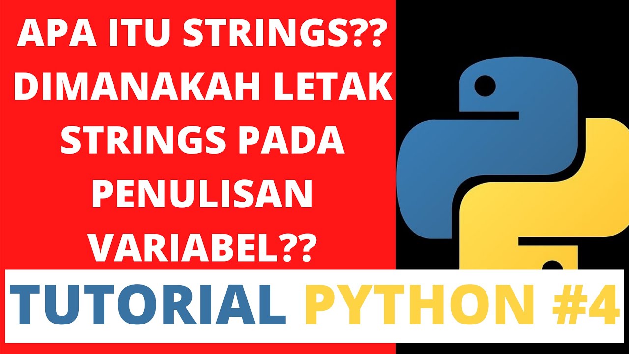 APA ITU STRINGS?? - Penjelasan tentang string dalam Python || PYTHON INDONESIA #4