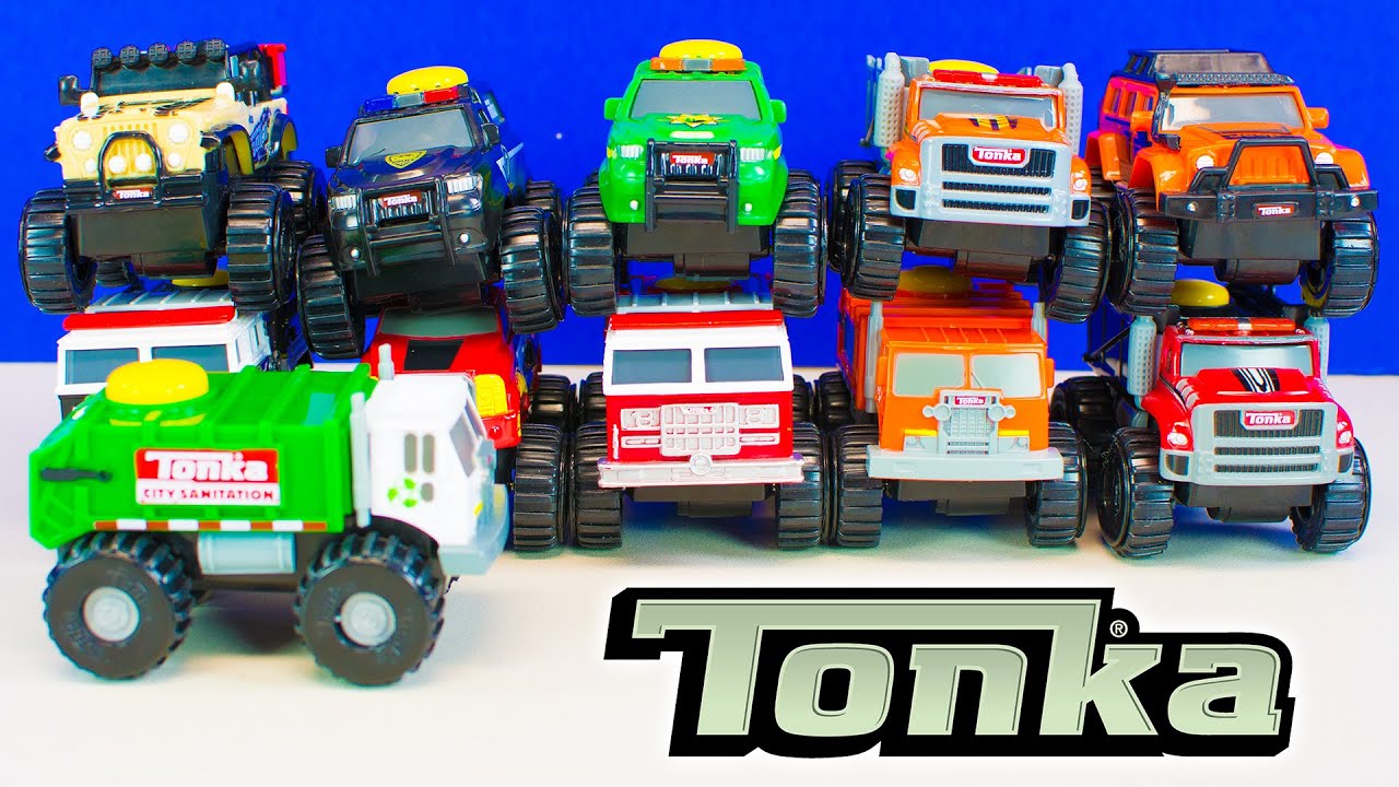Tonka Climb-Overs Tonka Toy Trucks for Boys Unboxing Kinder Playtime