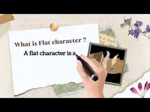 what is a flat character in english literature?