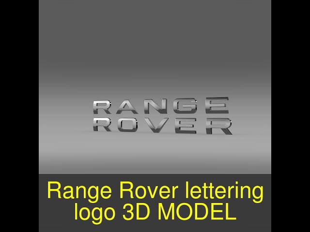 Range Rover lettering logo 3D Model - FlatPyramid