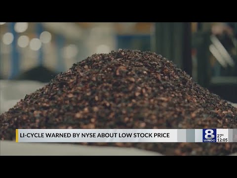 Li-Cycle warned by New York Stock Exchange about low stock price