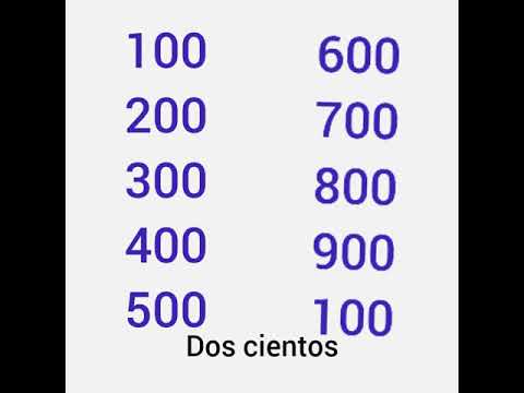 Count in Spanish: numbers from 100 to 1000 ( and a little more)