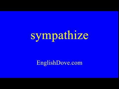 How to pronounce sympathize in American English.