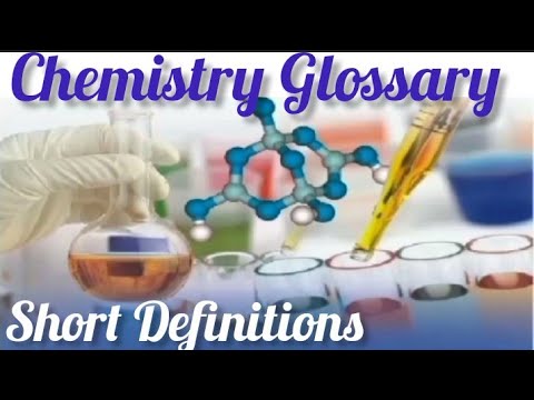 Glossary of Chemistry Terms | Short Definitions #mcatchemistrylectures #chemistry #mdcat2022