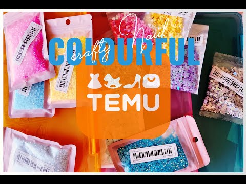 Temu Colourful Craft Haul - Sequins, Rhinestones, Cabachons & More
