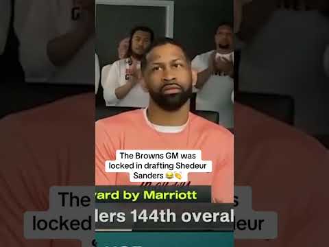 Andrew Berry reacts to the Browns drafting QB Shedeur Sanders