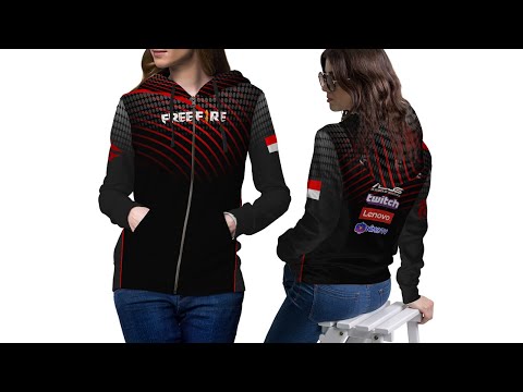 Jaket Hoodie Esports Gamers Wanita Free Fire Zipper Art 17