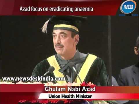 Azad concerned about Anemia in Women and girls in India
