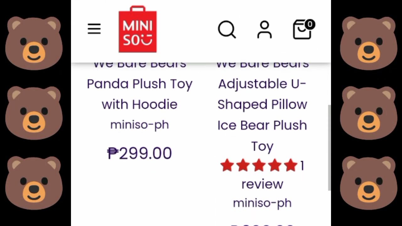 #ThuhCherryShow : We Bare Bears Grizzly Plushie MINISO Christmas Toy Hunt