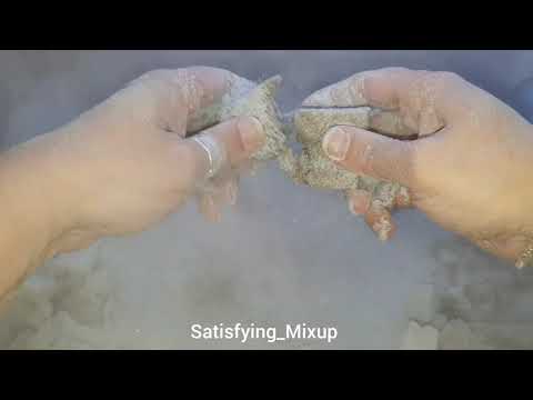 ASMR Dry Floral Foam Cubes In Gym Chalk and Dry Floral Foam Leftovers