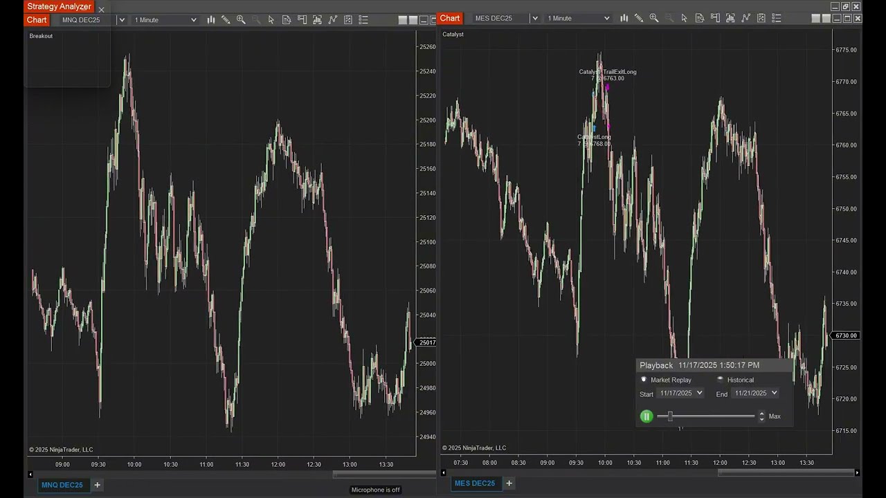 Backtest vs. Playback (Live) Comparison