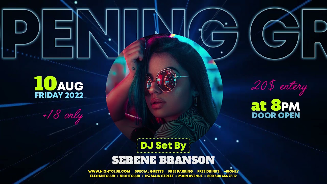 Grand Opening Free Animated PSD Flyer